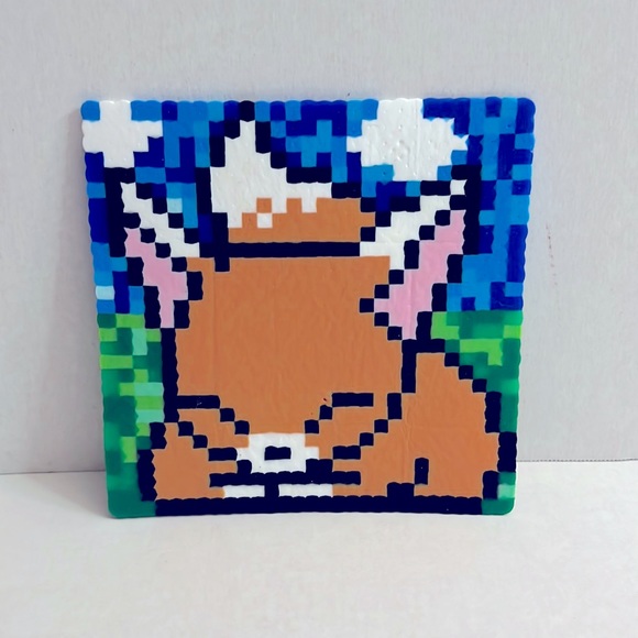 Art | 8 Bit Fox Handmade Perler Pictureone Of A Kind Made With Love ...